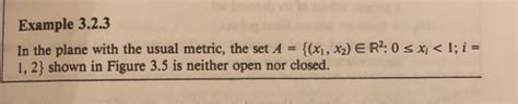 solved detrrmine whether the set a of example 3 2 3 is open