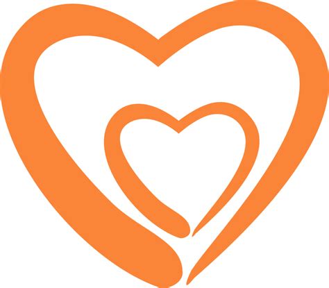 coração laranja png 24170509 PNG