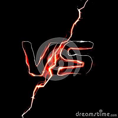 Versus VS Logo Battle Headline Template Sparkling Lightning Design