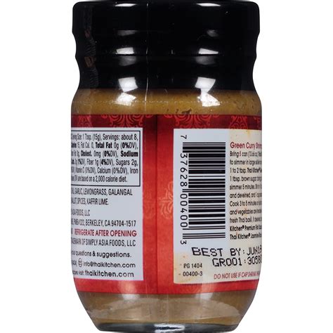 Thai Kitchen Gluten Free Green Curry Paste Oz Authentic Thai Flavors