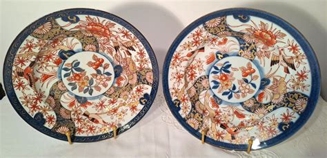 Proantic Paire d Assiettes en Porcelaine Imari Japon XIXème Siècle