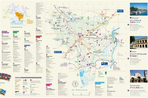 Tourist map of Nîmes area Tourist map Map Nimes