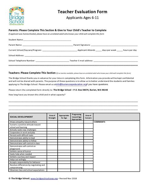 50 Printable Teacher Evaluation Forms Free ᐅ TemplateLab