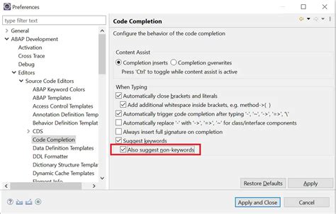 Exploring ABAP Editor 2 The Code Completion SAPGUI Eclipse