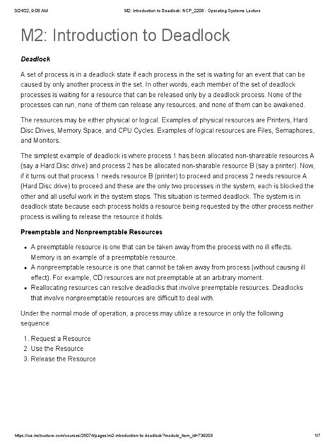 an analysis of deadlock conditions and the banker s algorithm for deadlock avoidance pdf