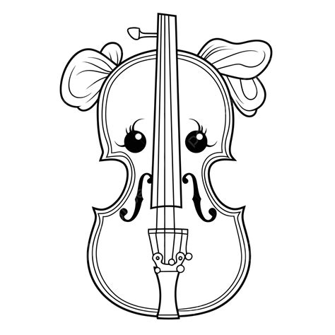 子供向けのかわいいヴァイオリンぬりえページ ベクターイラスト画像とPNGフリー素材透過の無料ダウンロード Pngtree