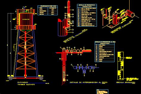 Elevated Tank Dwg Detail For Autocad Designs Cad