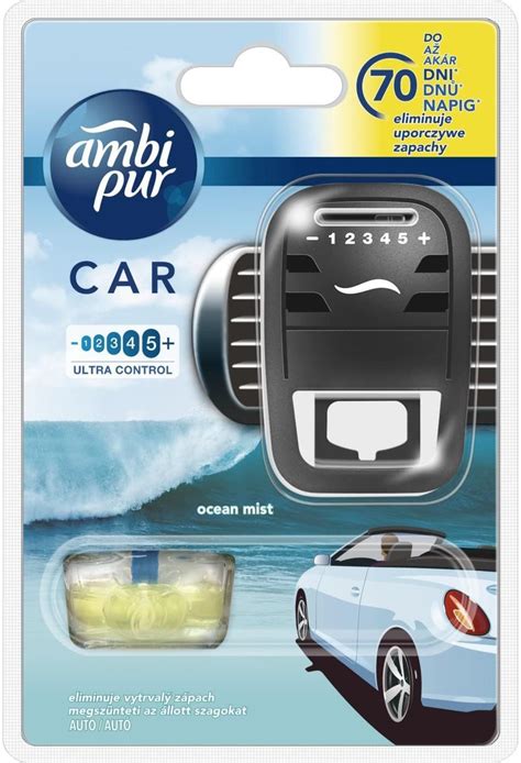 Ambi Pur Car Ocean Mist Samochodowy odświeżacz powietrza zestaw