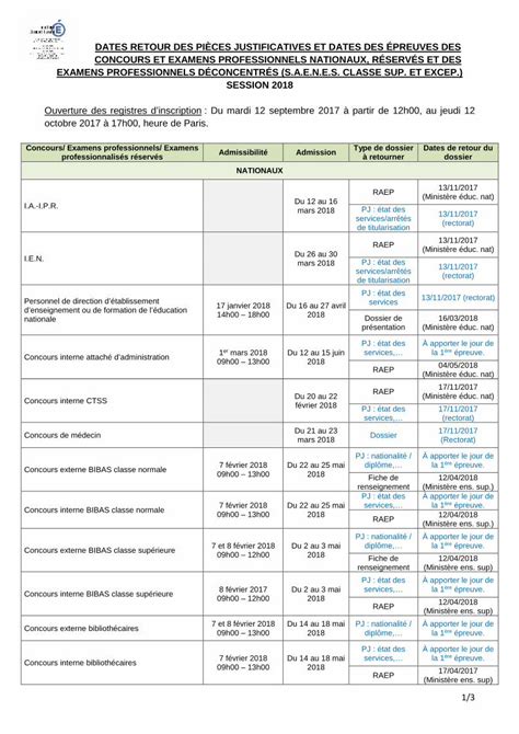 PDF DATES RETOUR DES PIÈCES JUSTIFICATIVES ET 1 3 dates retour