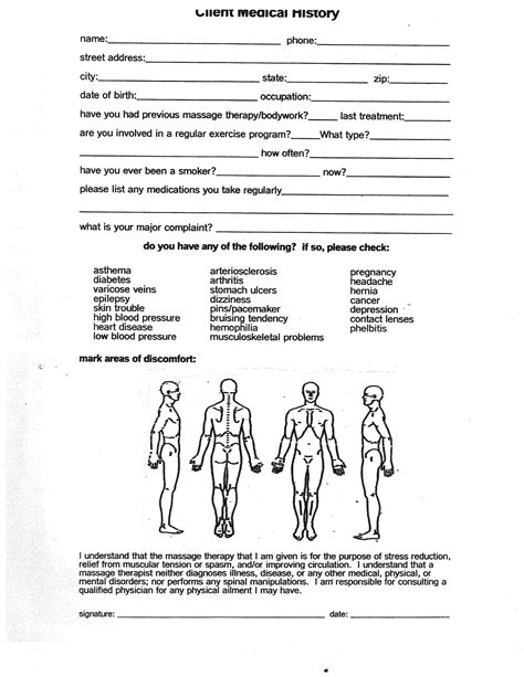 Massage Therapy Consent Forms Free Google Search Massage Therapy