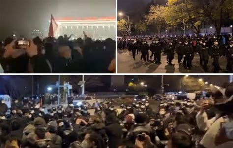Protesty w Chinach Ludzie chcą końca lockdownów
