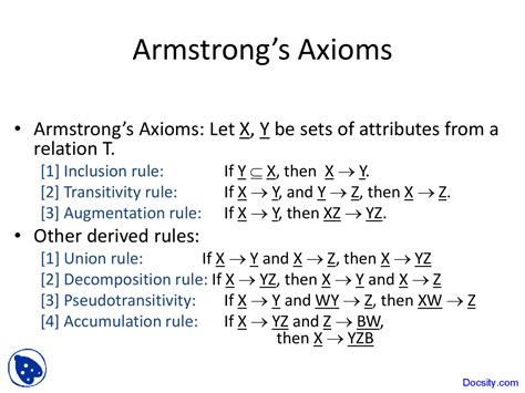 armstrong s axioms data base management system lecture slides slides database management