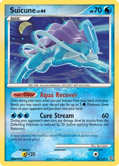 Suicune Diamond PearlSecret Wonders TCG Card Database Pokemon