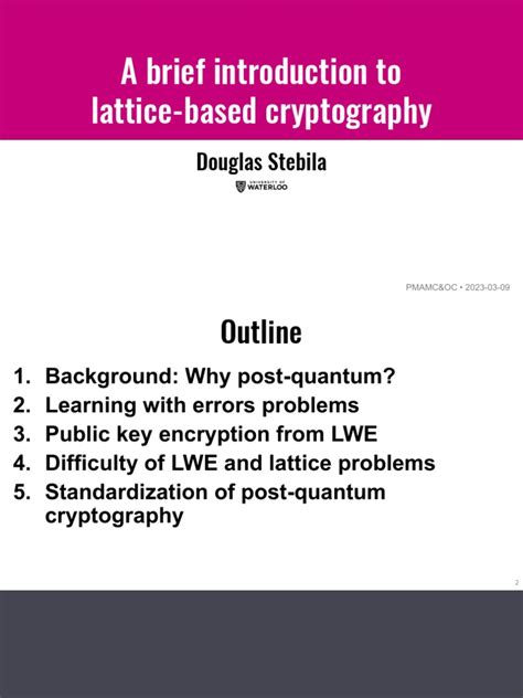 a brief introduction to lattice based cryptography pdf