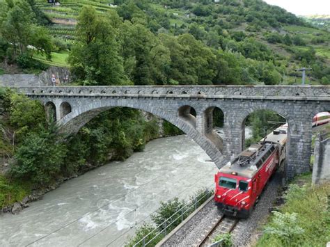 Trams Trains In Matterhorn Gotthard Bahn Schweiz Brig Visp Zermatt