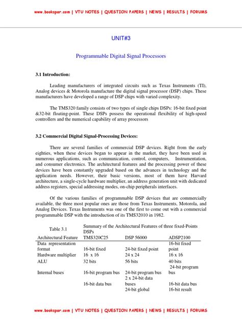 unit 3 programmable digital signal processors pdf digital signal processor central