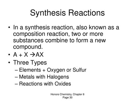 PPT Chapter 8 Chemical Equations And Reactions PowerPoint