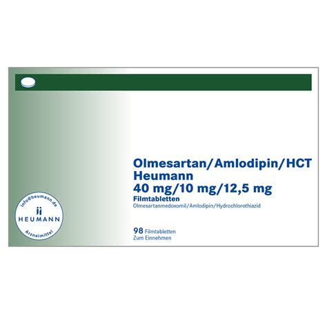 Olmesartan Amlodipin Hct Heumann Mg Mg Mg Filmtabletten