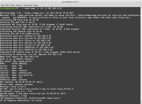 NMAP OS Detection Linux Org