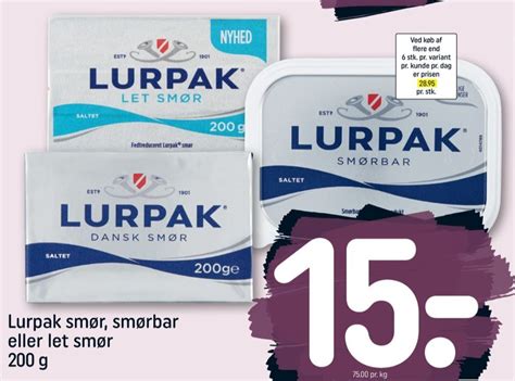 Lurpak smør let tilbud hos Rema 1000