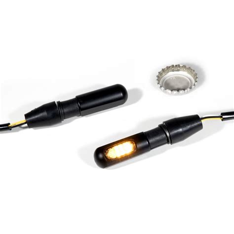 Mini Blinker Tagfahrlicht Positionslicht LED Set schwarz getönt Alu E