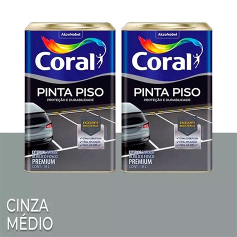 Tinta Pinta Piso Premium Grande Circulação 18 Litros Kit 2 Acabamento
