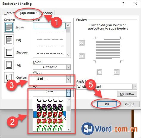 Cách tạo khung đường viền border trong Word