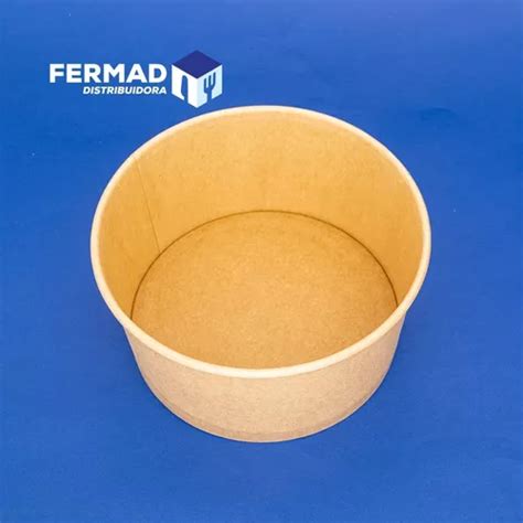 Envase Desechable Bowl Kraft Cc Pack U Cuotas Sin Inter S