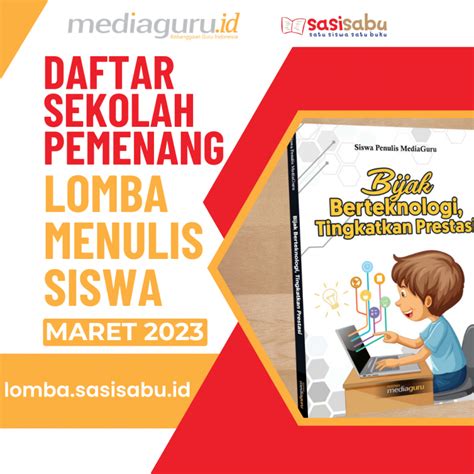 Daftar Sekolah Pemenang Lomba Menulis Siswa Maret