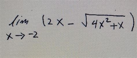 solved limx→−2 2x−4x2 x