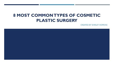 The Most Common Plastic Surgery Procedures A Comprehensive Guide