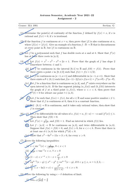 assg2 ma1001 pdf maxima and minima function mathematics