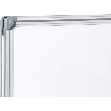 Tableau Blanc Magnétique 120x90cm Effaçable à Sec avec Cadre Slim en