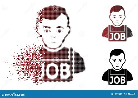 Disappearing Pixel Halftone Censored Naked Woman Icon Cartoon Vector
