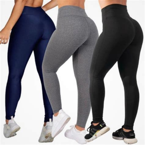 Kit 2 Calças Legging Grossa Feminina Suplex Academia Fitness Treino