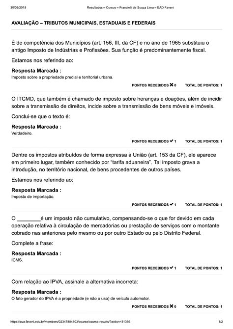 PROVA DE TRIBUTOS Direito Tributário I