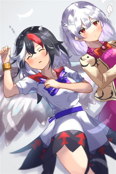 鬼人正邪 稀神サグメ サグメ様の羽毛布団 東方Project ソル砂糖 skeb募集中のイラスト