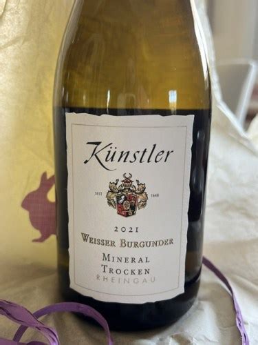 Künstler Weisser Burgunder Mineral Trocken Vivino US