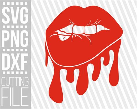 Biting Lips Svg Dripping Lips Svg Sexy Lips Svg Red Lips Etsy