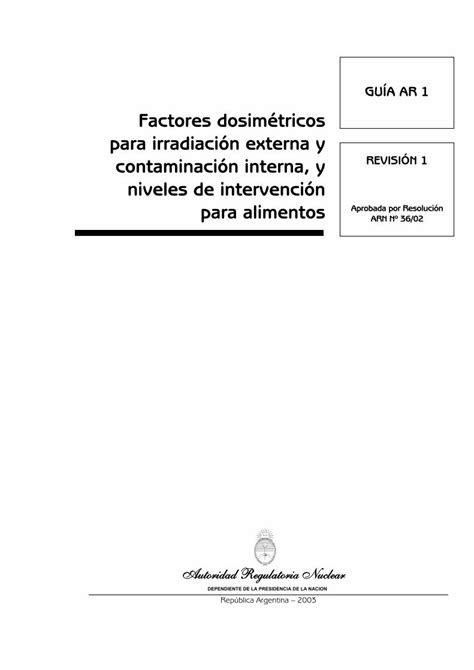 PDF Factores dosimétricos para irradiación externa y DOKUMEN TIPS