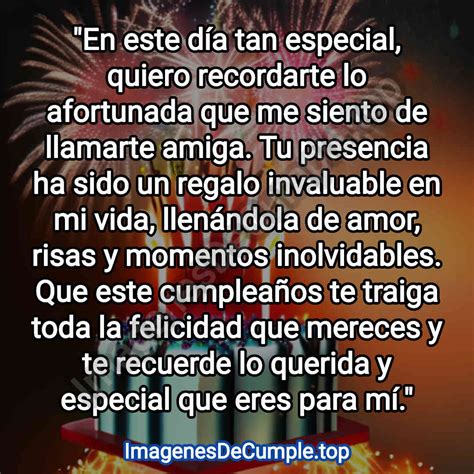 Feliz cumpleaños para amiga que la haga llorar personalizado