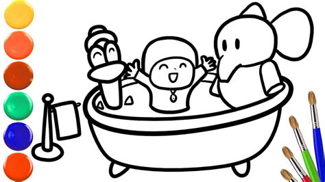 Bañándose Para Colorear