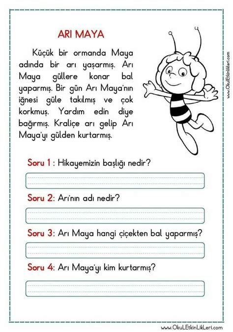 S N F Okuma Anlama Metinleri Adet Etkinlikhane Artofit