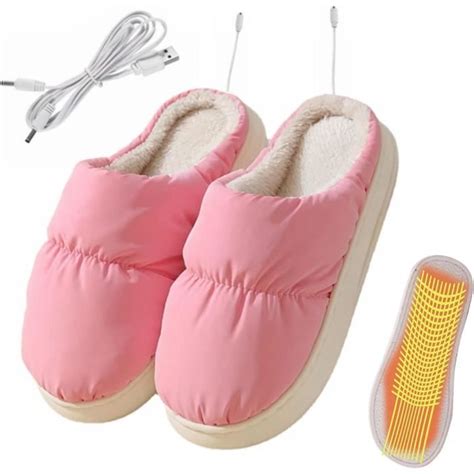 Chauffe Pied Electrique Usb Chaussons Chauffants Chaussons Hiver Chaud