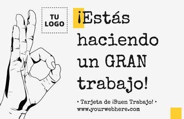 Editar Tarjetas De Buen Trabajo Felicitaciones