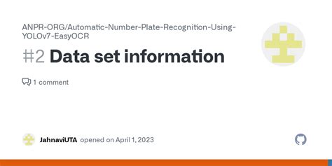 Data Set Information Issue 2 ANPR ORG Automatic Number Plate