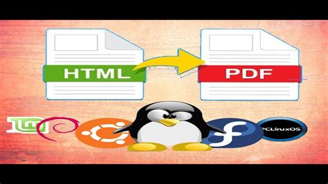 how to convert html file to pdf linux mint or ubuntu youtube