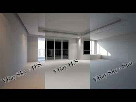 Interior Vray Sun Sky Portal VRay IES Artificiel Lighting And