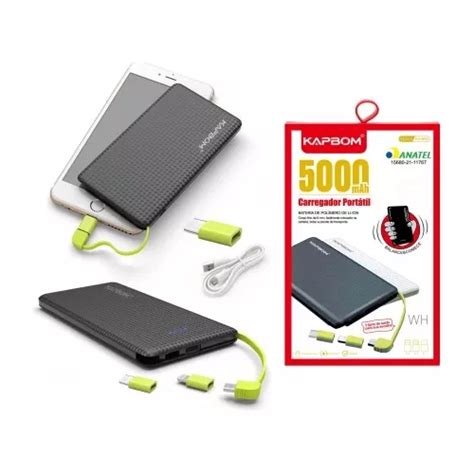 Carregador Port Til Power Bank Mah Ka Kapbom Parcelamento