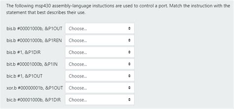 Solved The Following Msp430 Assembly Language Instuctions Chegg